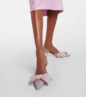 JIMMY CHOO Brook 50 Glitter Slingback Pumps - Pink
