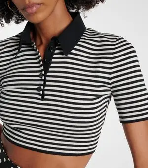 Dolce & Gabbana Cropped Wool Polo Shirt