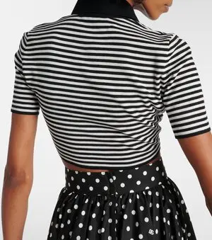 Dolce & Gabbana Cropped Wool Polo Shirt
