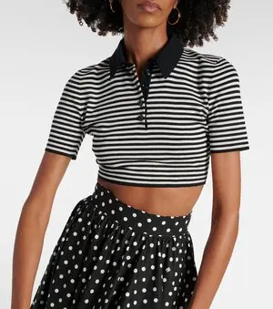 Dolce & Gabbana Cropped Wool Polo Shirt