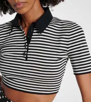 Dolce & Gabbana Cropped Wool Polo Shirt