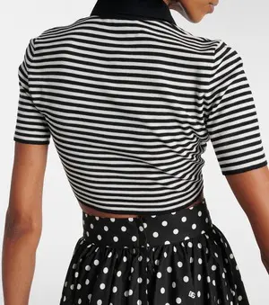Dolce & Gabbana Cropped Wool Polo Shirt