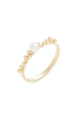 POPPY FINCH Scattered Bubble Cultured Pearl Ring - Pearl/ 14k Yellow Gold