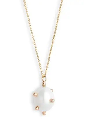 POPPY FINCH Bubble Cultured Pearl Pendant Necklace - Gold