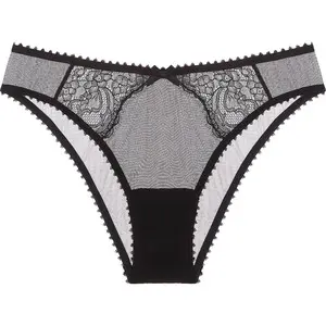 JOURNELLE Chiara Mesh Bikini Briefs - Noir