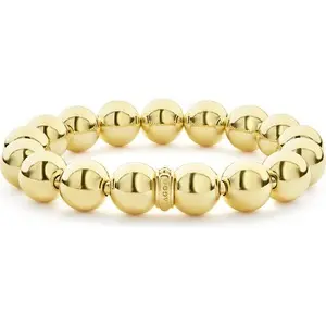 Lagos Signature Caviar Beaded Stretch Bracelet - Gold