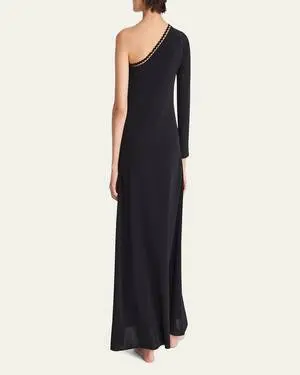 ERES One-shoulder Ric Rac-trim Long Dress
