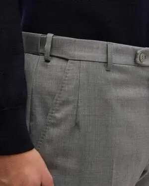Brioni Wool Sharkskin Pants - Gray