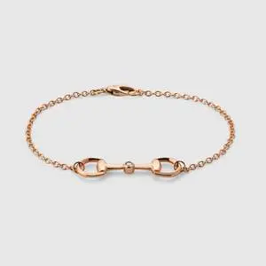 Gucci Horsebit Diamond Chain Bracelet - Gold