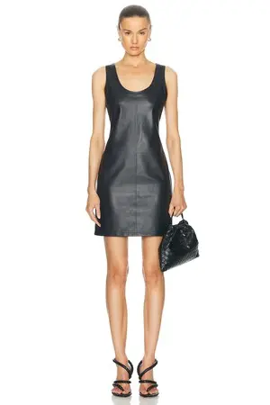 Bottega Veneta Leather Tank Dress - Shadow