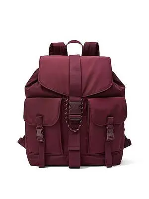 Pink Nylon Cargo Backpack - Purple