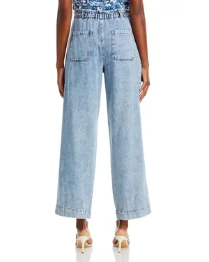 Rails Ryan Drawstring Wide Leg Jeans - Faded Indigo
