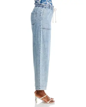 Rails Ryan Drawstring Wide Leg Jeans - Faded Indigo