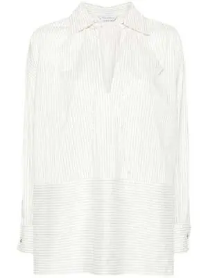Max Mara Cotton And Silk Blend Tunic - White