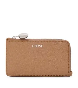 Loewe Leather Pebble Coin Card Holder - Brown