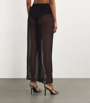 Christopher Esber Silk Sheer Wide-leg Trousers
