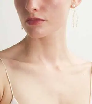 Sophie Bille Brahe Yellow And Freshwater Pearl Bow Rosette Earrings