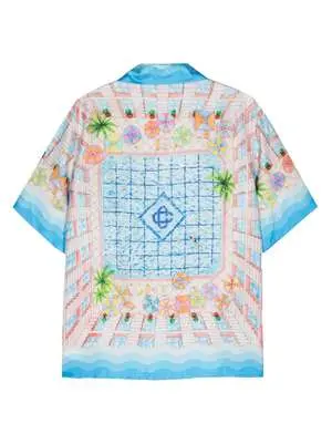 Casablanca Le Plongeon Silk Shirt - Blue
