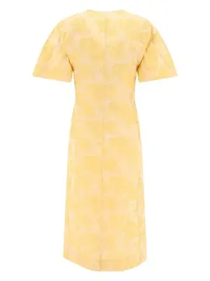 GANNI Botanical Jacquard Midi Dress