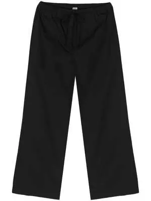 TOTEME Mid-rise Straight-leg Trousers - Black