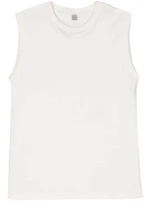 TOTEME Crew-neck Organic Cotton Tank Top - White