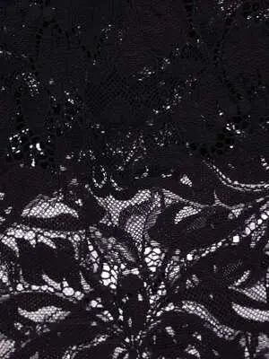 Rabanne Floral Lace Skirt - Black