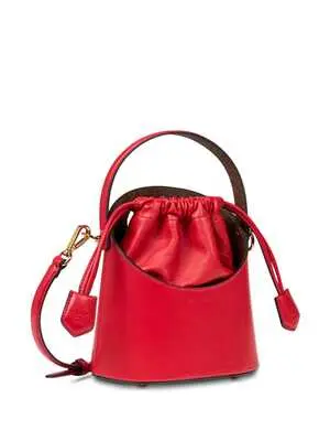Etro Small Saturno Leather Bucket Bag - Red