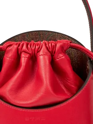 Etro Small Saturno Leather Bucket Bag - Red