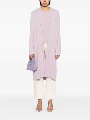 TEDDY CASHMERE Venezia Cardigan Coat - Purple