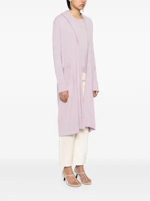 TEDDY CASHMERE Venezia Cardigan Coat - Purple
