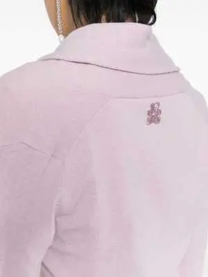 TEDDY CASHMERE Venezia Cardigan Coat - Purple