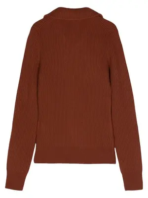 Victoria Beckham Spread-collar Ribbed Jumper
