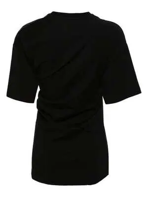 TOTEME Asymmetric Organic Cotton T-shirt - Black