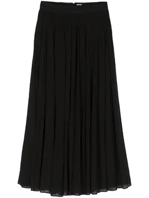 TOTEME Plissé-effect Organic Cotton Midi Skirt