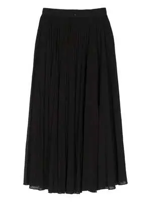 TOTEME Plissé-effect Organic Cotton Midi Skirt