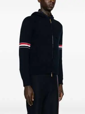 Thom Browne Cashmere Knit Hoodie - Black