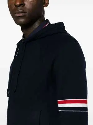 Thom Browne Cashmere Knit Hoodie - Black