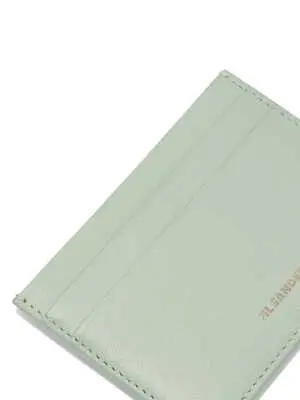 JIL SANDER Leather Card Holder - Green