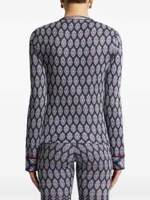 Etro Bow-detail Jacquard Cardigan