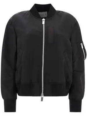 Sacai Baseball-collar Zip-up Bomber Jacket