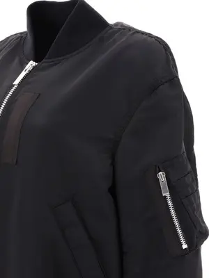 Sacai Baseball-collar Zip-up Bomber Jacket