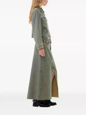 GANNI Long Denim Skirt