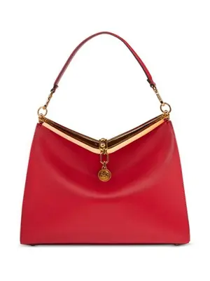Etro Vela Leather Shoulder Bag - Red