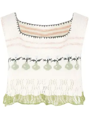 RABBIT Lace Sombre Knitted Top