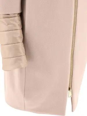 Herno Virgin Wool Zip-up Coat - Neutrals