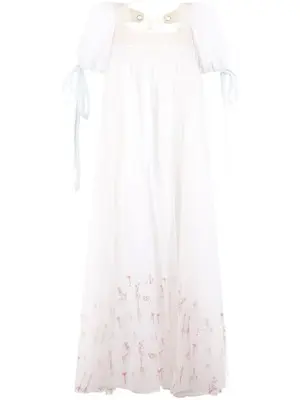 RABBIT Yuyan Sheer Midi Dress