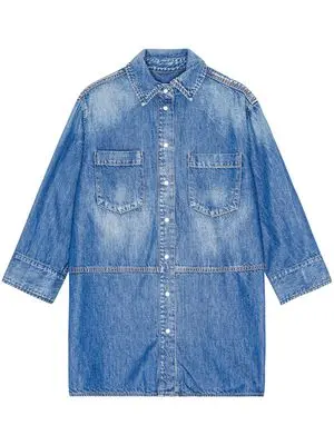 Ganni Curved Hem Shirts For Women