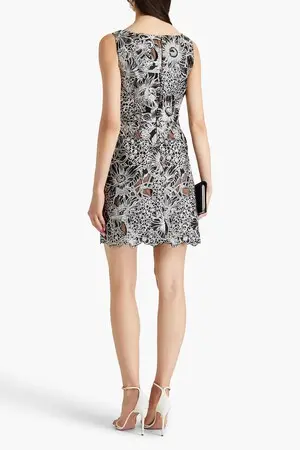 Marchesa Guipure Lace Mini Dress