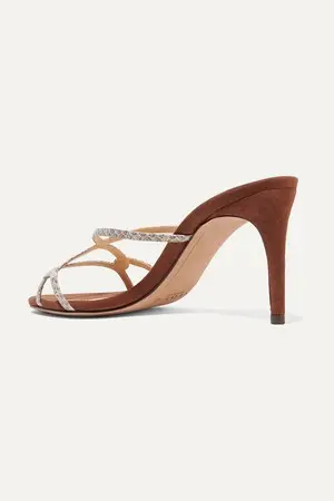 ALEXANDRE BIRMAN Sirena Watersnake And Suede Mules