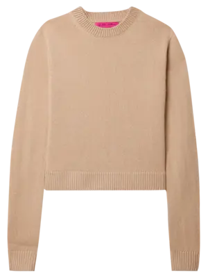 THE ELDER STATESMAN The Elder Statesman Cropped Cashmere Sweater Brown